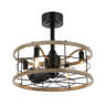 17 Stories 18" Farmhouse Caged Ceiling Fan with Light Kit and Remote ...