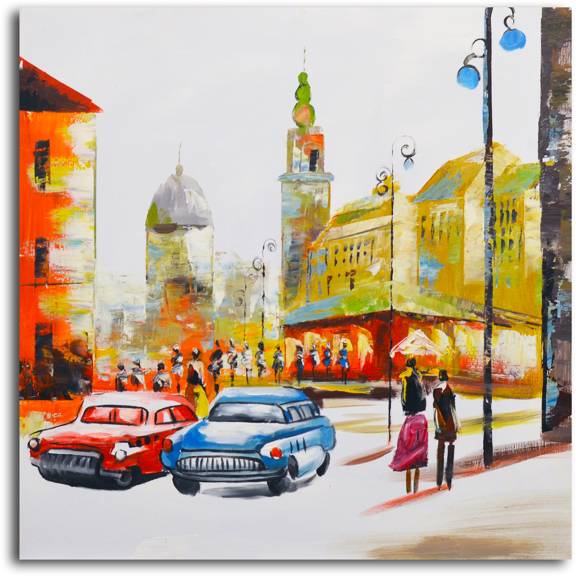 Wildon Home® 'Sunday Drive Through Town' Painting on Canvas - Wayfair ...