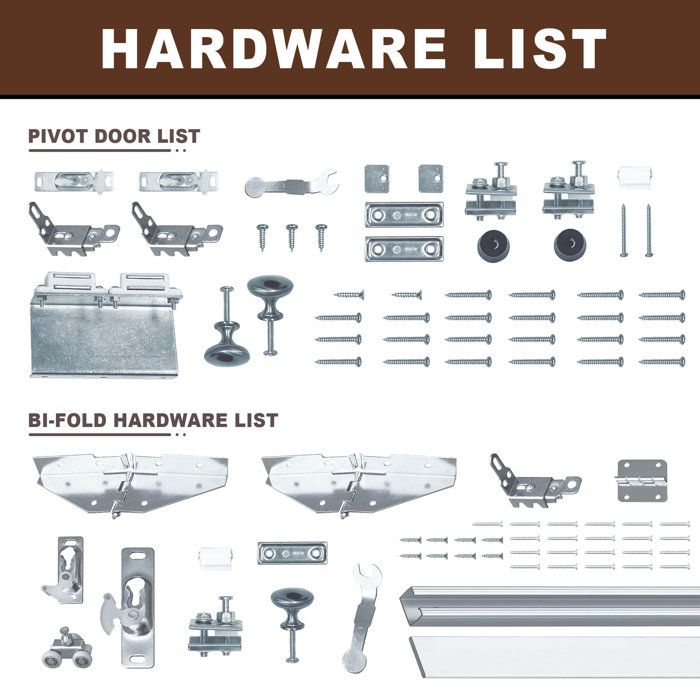 HOZONE 3-Lite Panel Manufactured Prefinished Pivot Doors with Hardware ...
