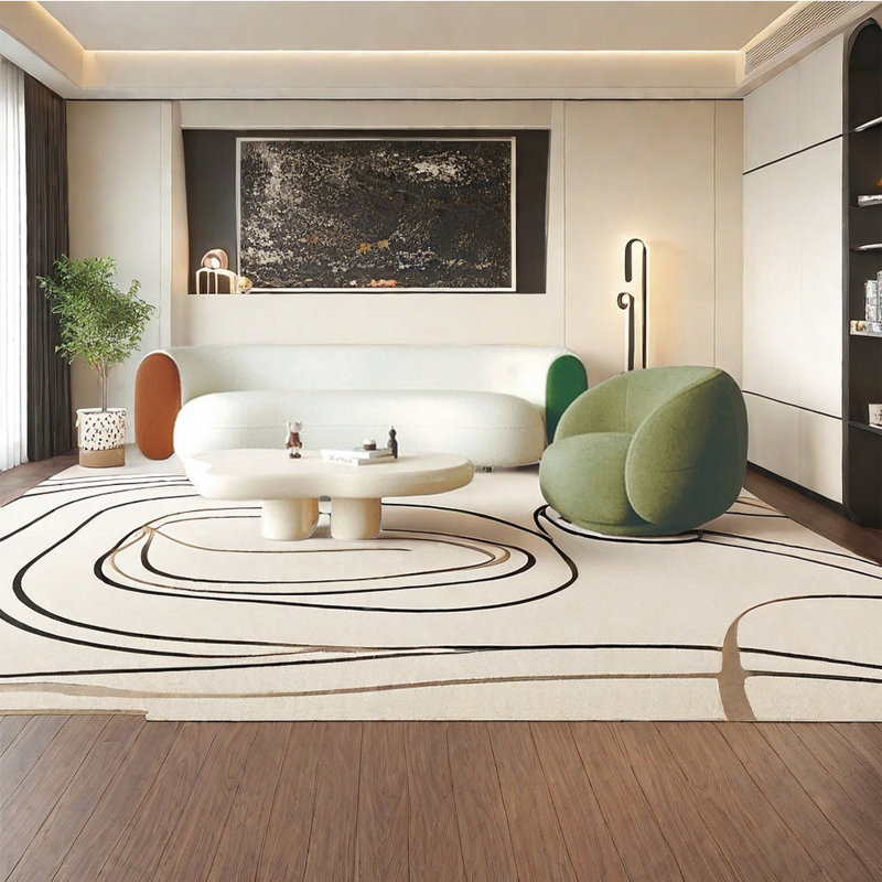 Walkoly Creative curved small apartment sofa | Wayfair