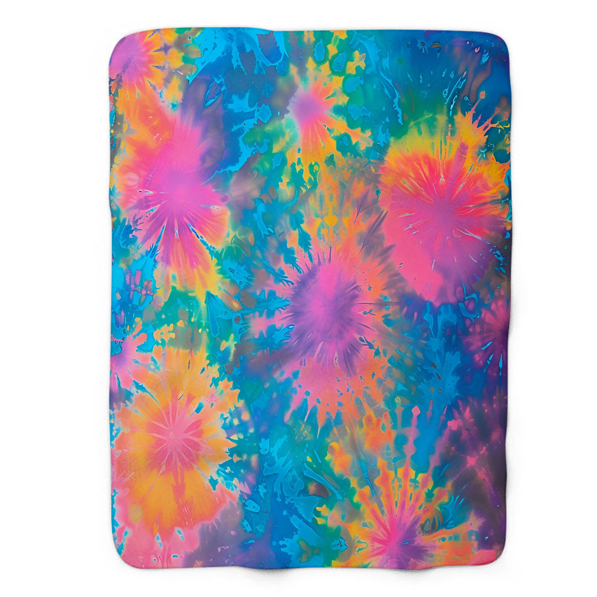 MentionedYou Neon Chromatics - 1 Piece Premium Sherpa Blanket Throw ...