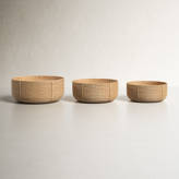 Birch Lane™ Low Cane Rattan 3 Piece Wicker Basket Set & Reviews | Wayfair