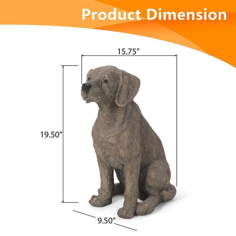 Red Barrel Studio® Outdoor Dog Garden Statue & Reviews | Wayfair