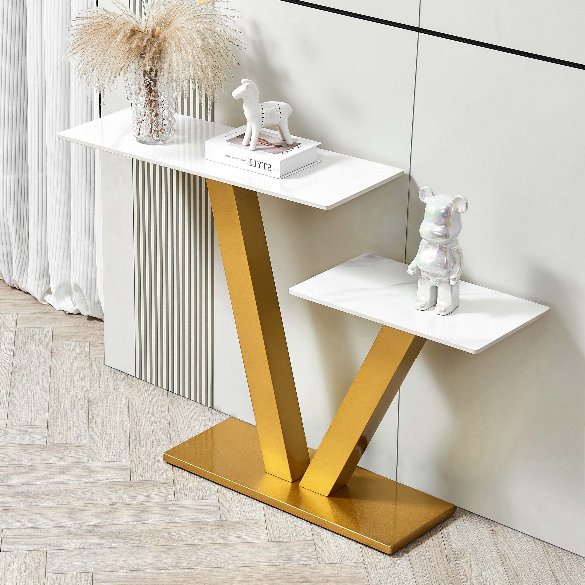 Wrought Studio™ 47.2"Modern Console Table, Exquisite Shape Design ...