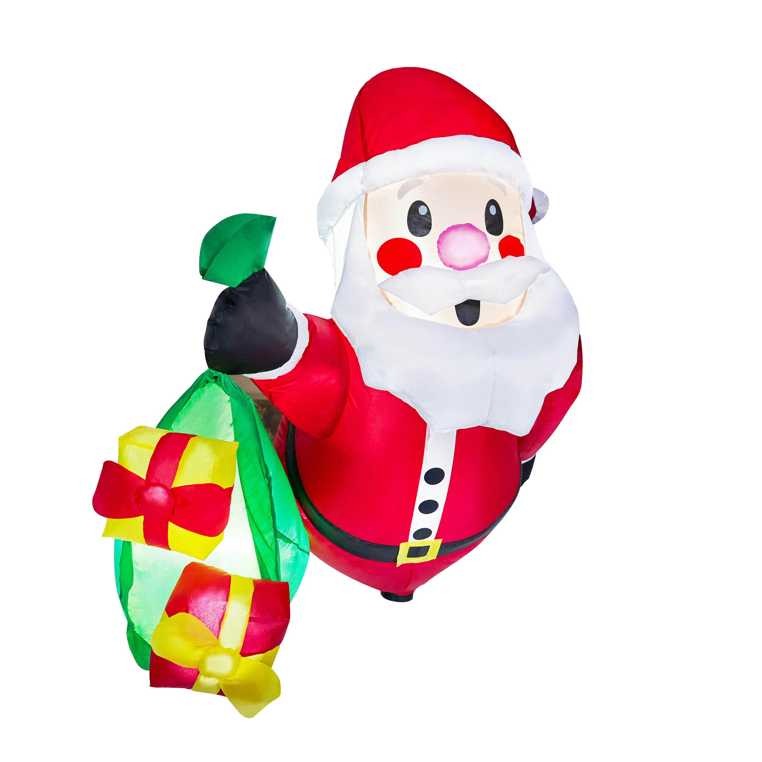 The Holiday Aisle® Santa Front Stuck Window Breaker Inflatable ...