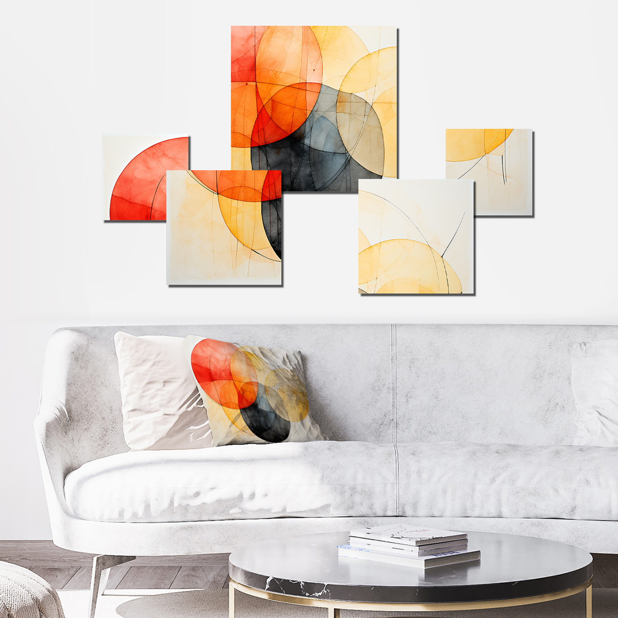 Ivy Bronx Geometric Soft Colors Patterns III - Geometric Square Wall ...