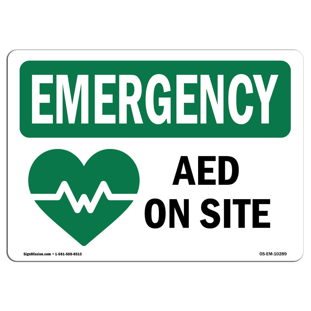 SignMission AED on Site with Symbol Sign | Wayfair
