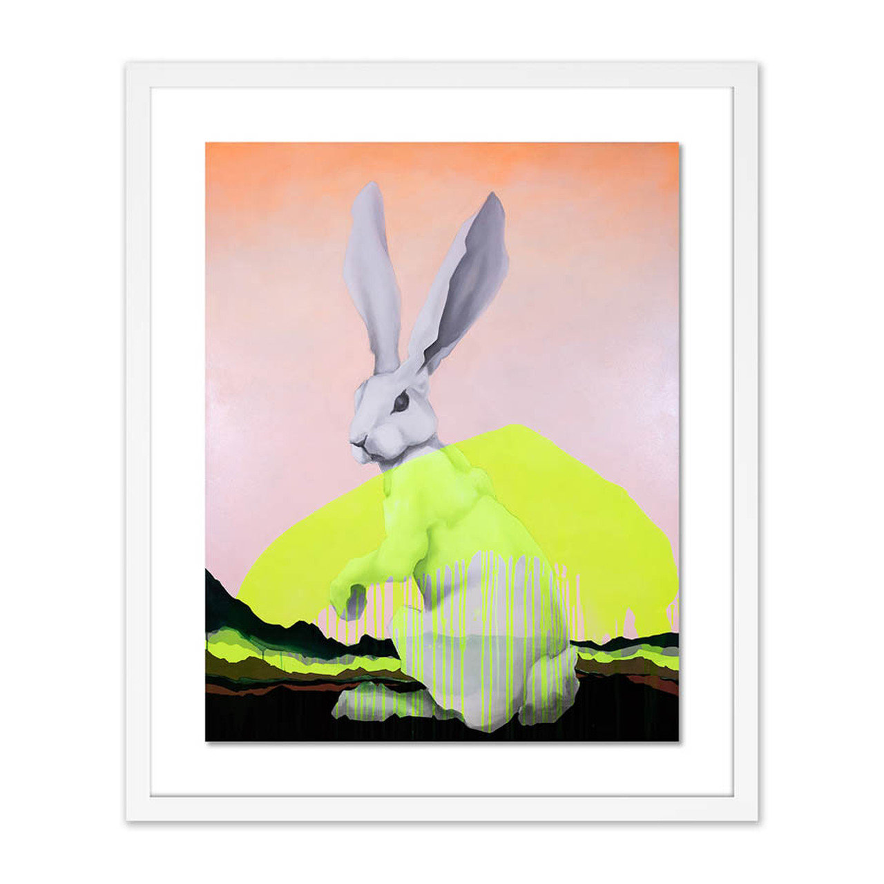 Four Hands Art Studio White Rabbit 4 by Sarah Edwards - Picture Frame ...