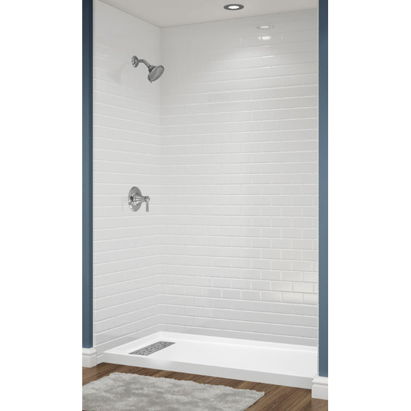 Avora Bath 60'' W 96'' H Frameless Rectangle Shower Stall - Wayfair Canada
