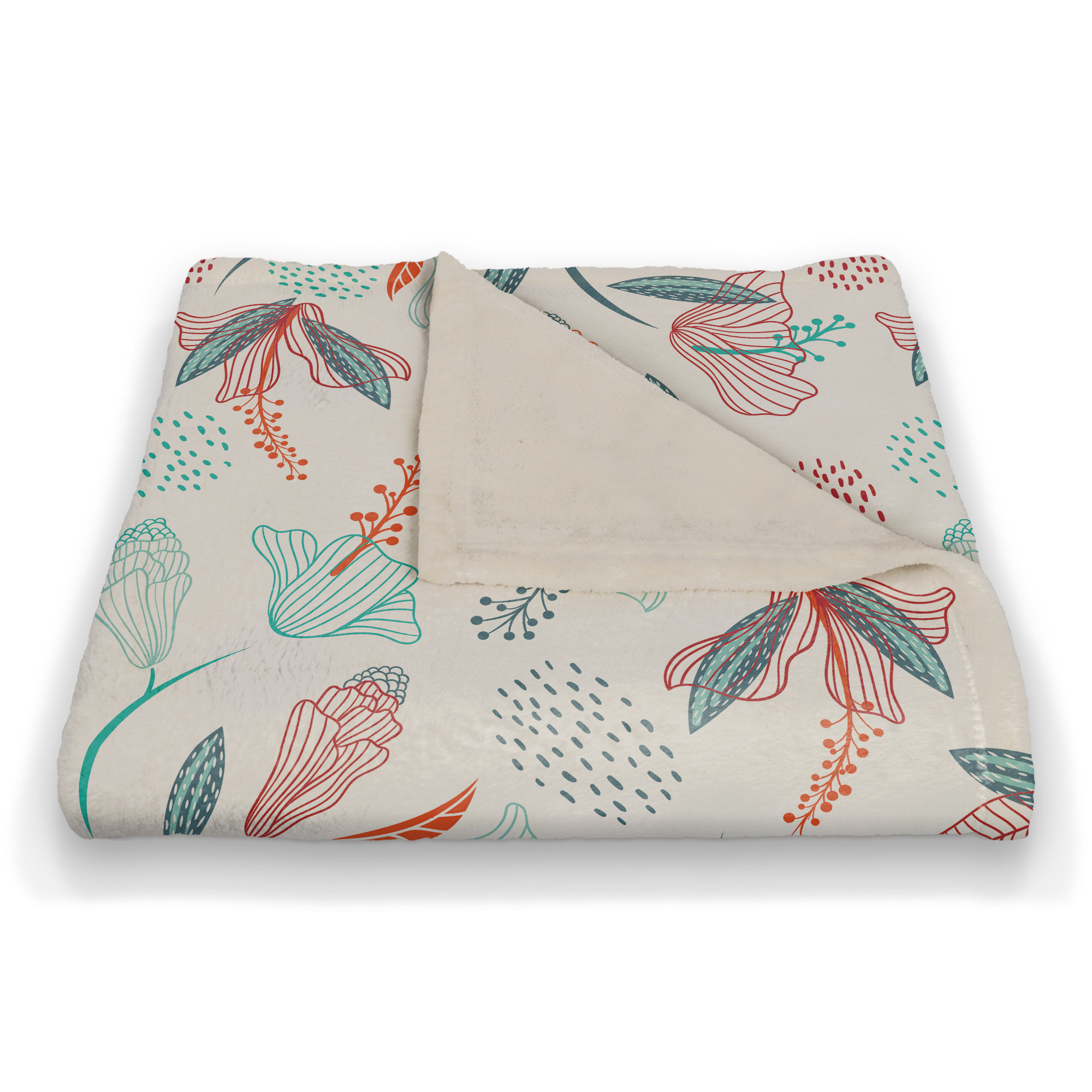 Designs Direct Creative Group Linear Abstract Floral Throw | Wayfair