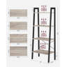 17 Stories Nordic Hygge 4-Tier Bookcase with Steel Frame, Greige and ...