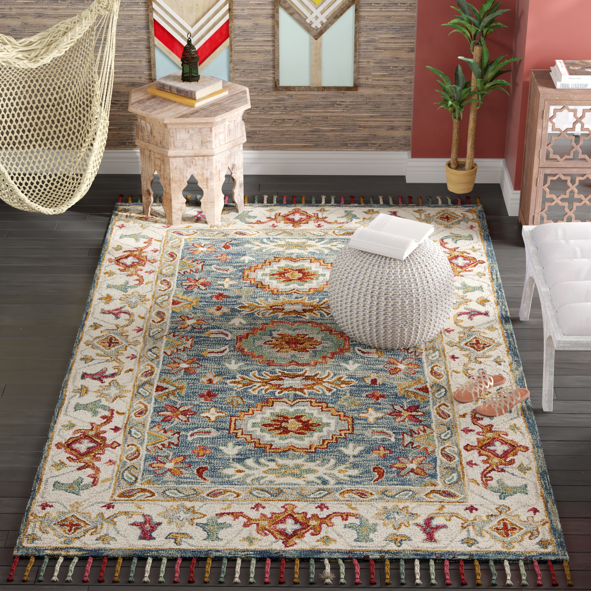Bungalow Rose Vahakn Hand Tufted Wool Oriental Rug & Reviews | Wayfair
