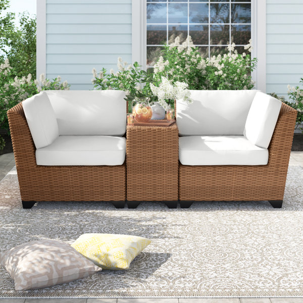 Lark Manor Ambroselli Rattan Seating Group with Cushions & Reviews ...