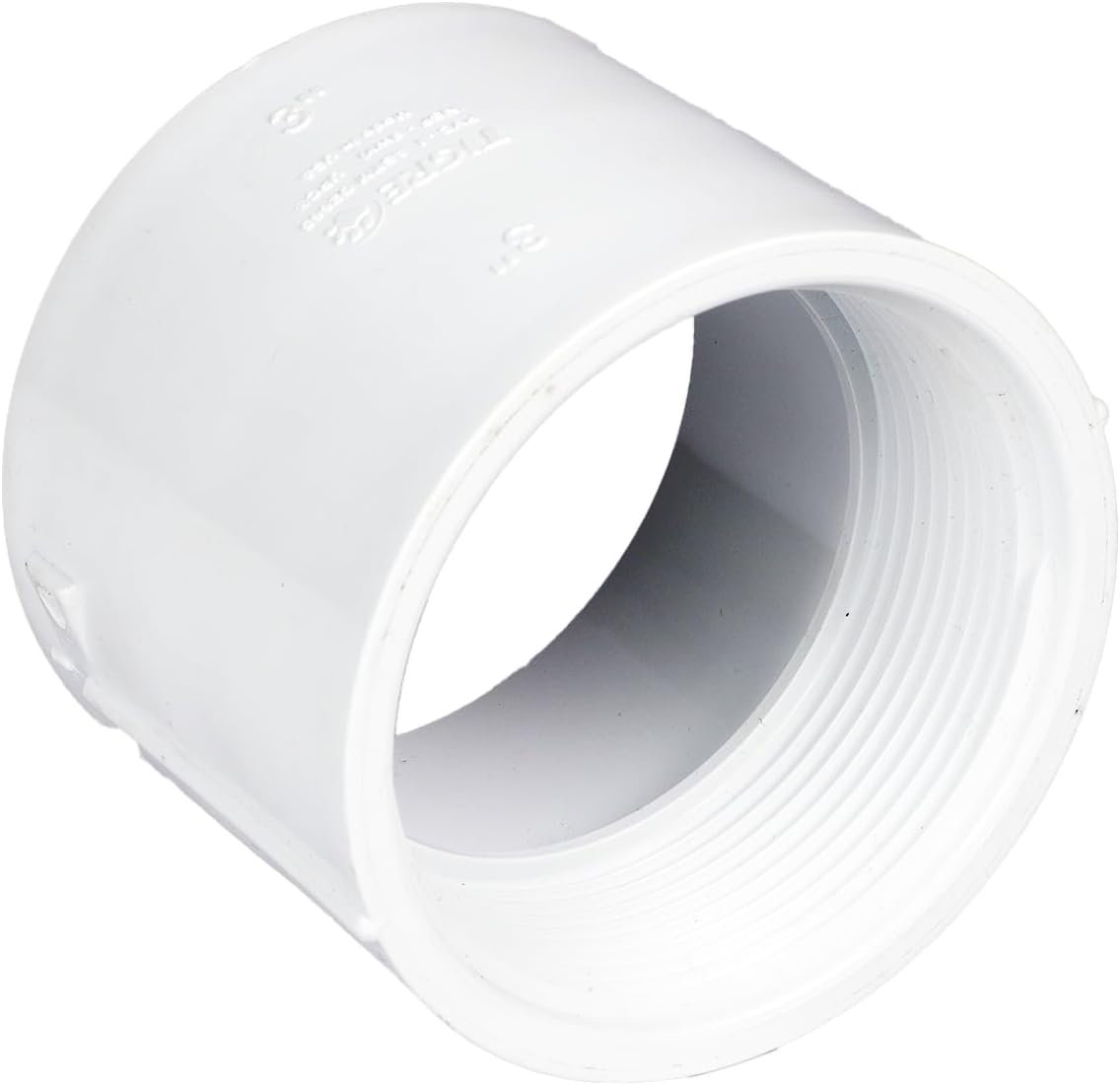 Supply Giant 6 in. White PVC DWV Female Adapter, Threaded FPT x Hub ...