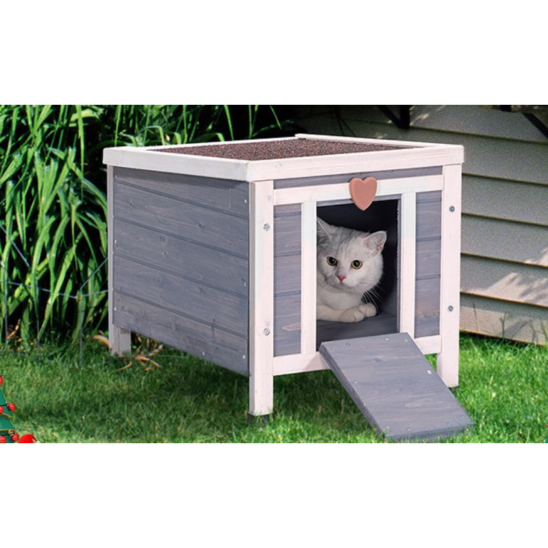 Tucker Murphy Pet™ Christanna Outdoor Cat House with Door & Reviews ...