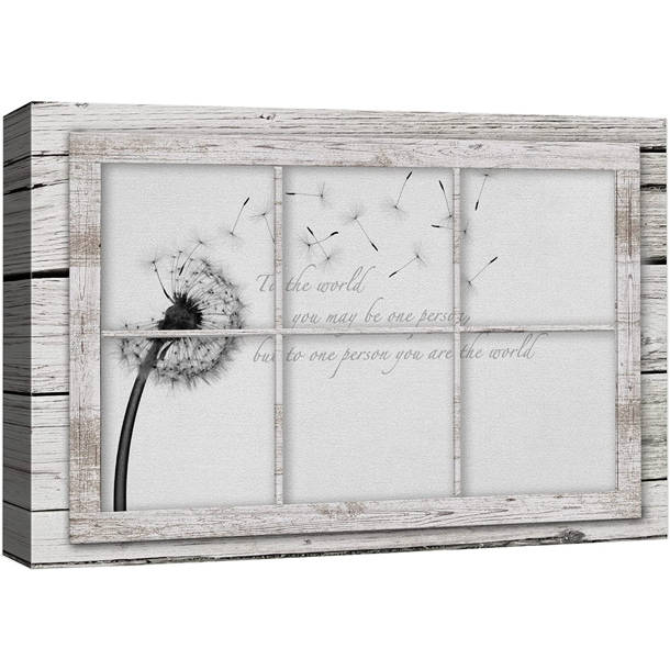 IDEA4WALL Canvas Print Wall Art Window View Dandelion Flower ...
