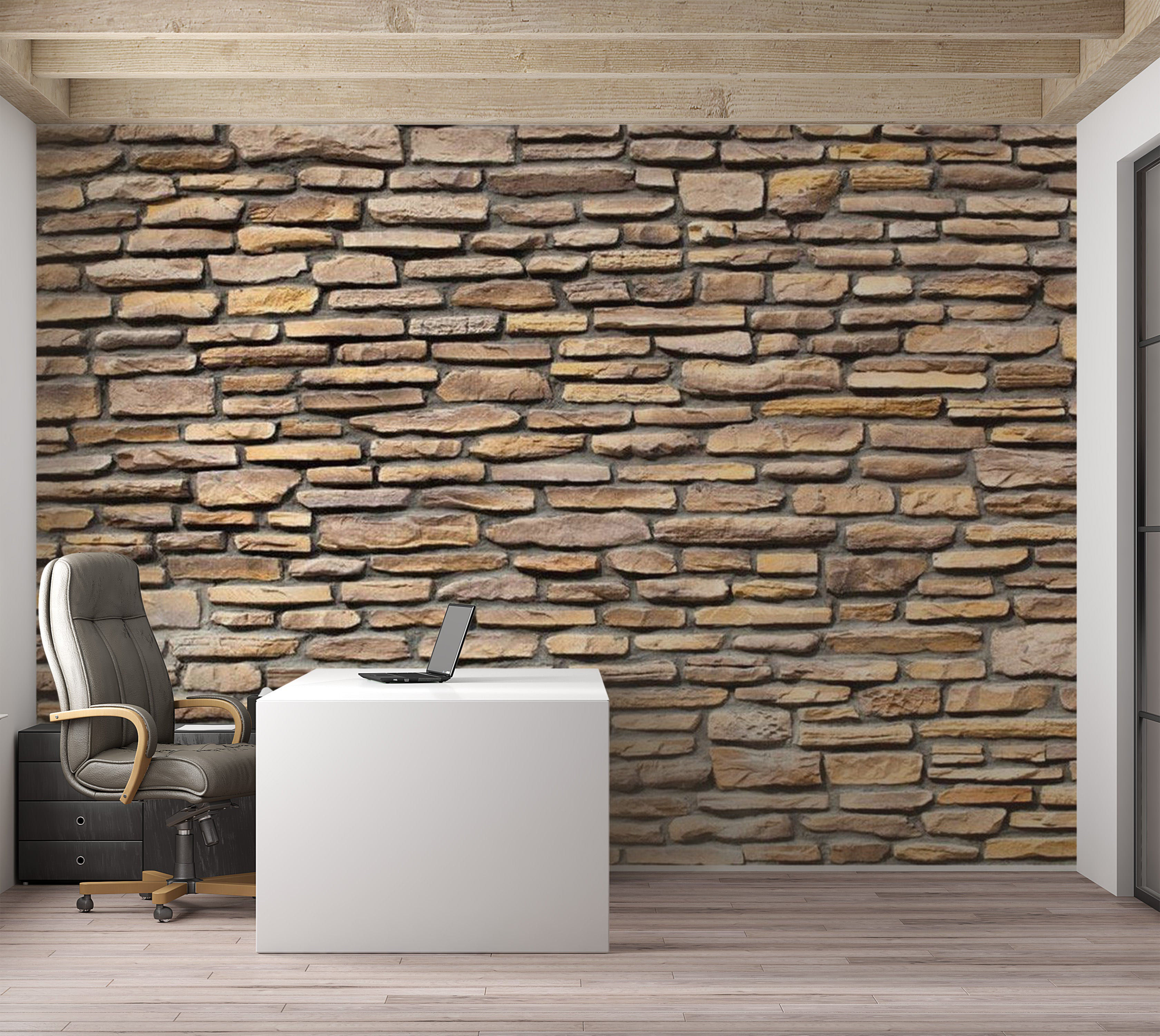 17 Stories Uneven Stacked Brick Wall Mural | Wayfair