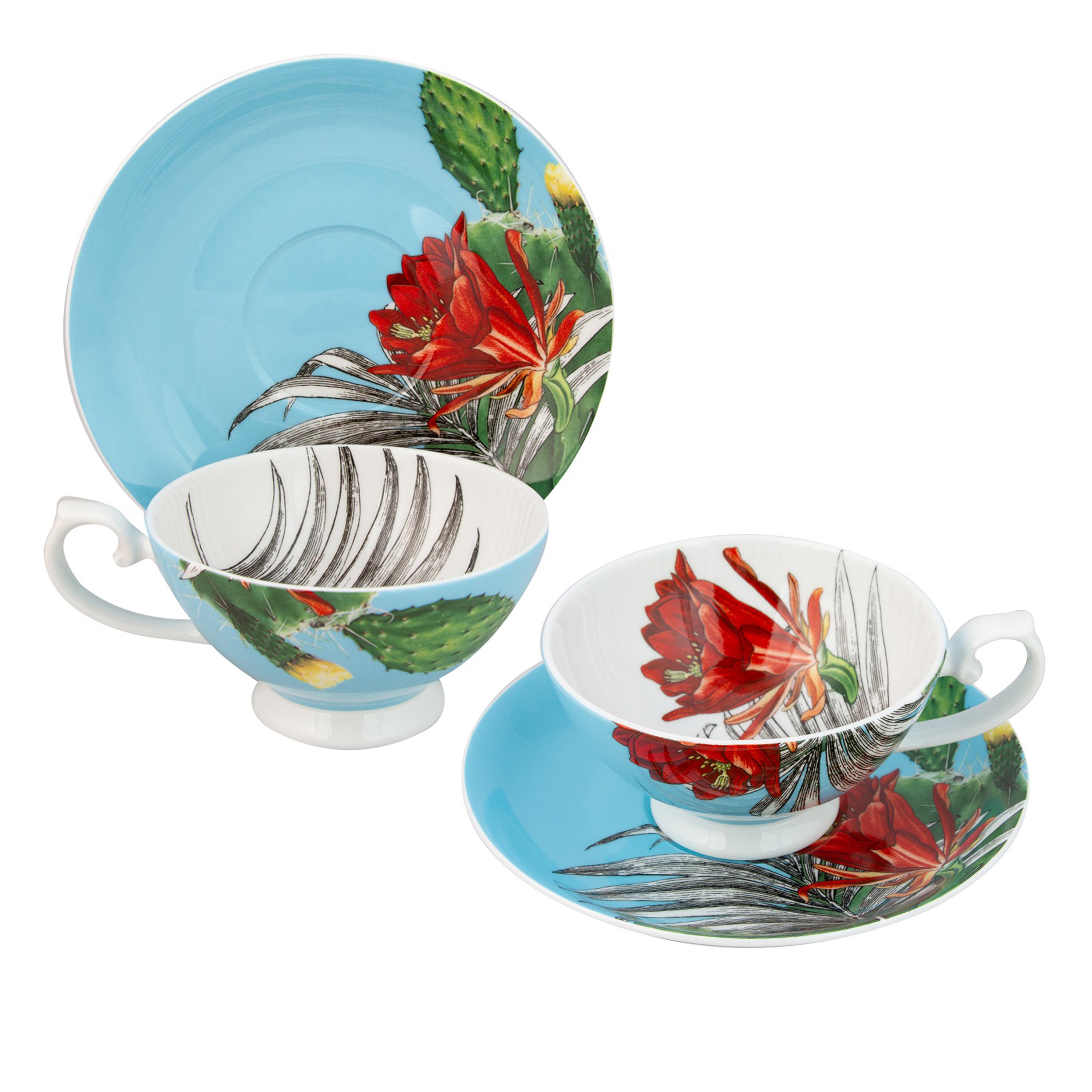 Grace's Tea Ware 2 Piece Bone China Teacup & Saucer Set & Reviews | Wayfair