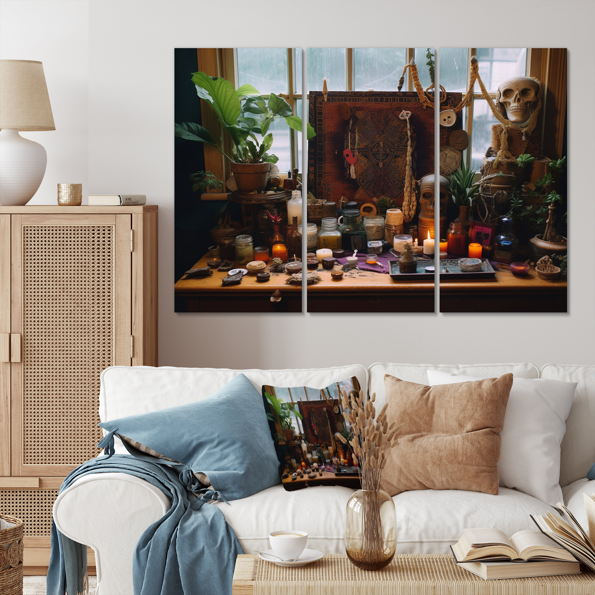 Design Art Shamanic Altar With Sacred Objects II - Christianism Wall ...