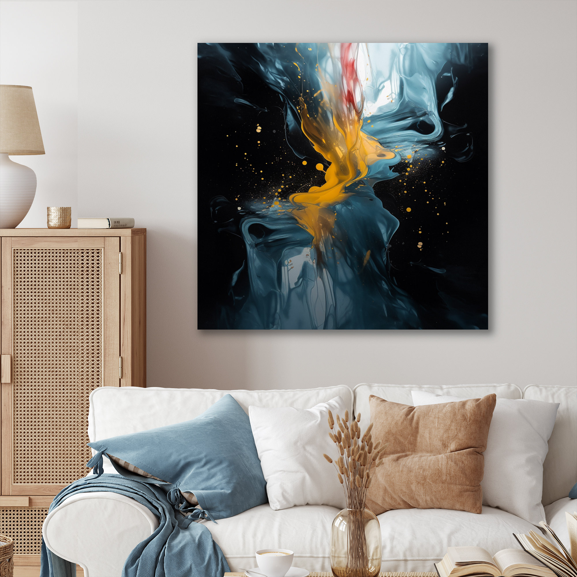 Wrought Studio™ Jindalee Yellow And Blue Reimagined Realities Framed On ...