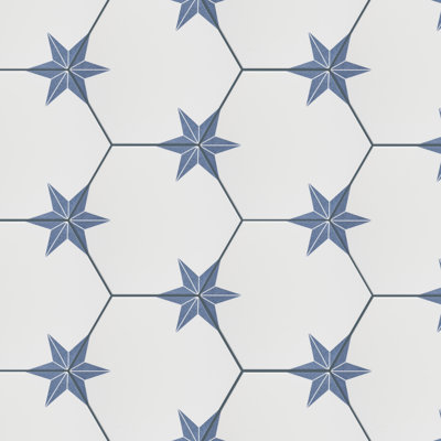 Merola Tile Stella Hex 9" x 10" Porcelain Pattern Wall & Floor Tile ...