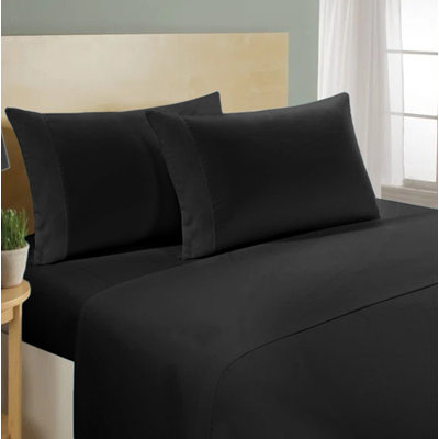 black sheets double bed