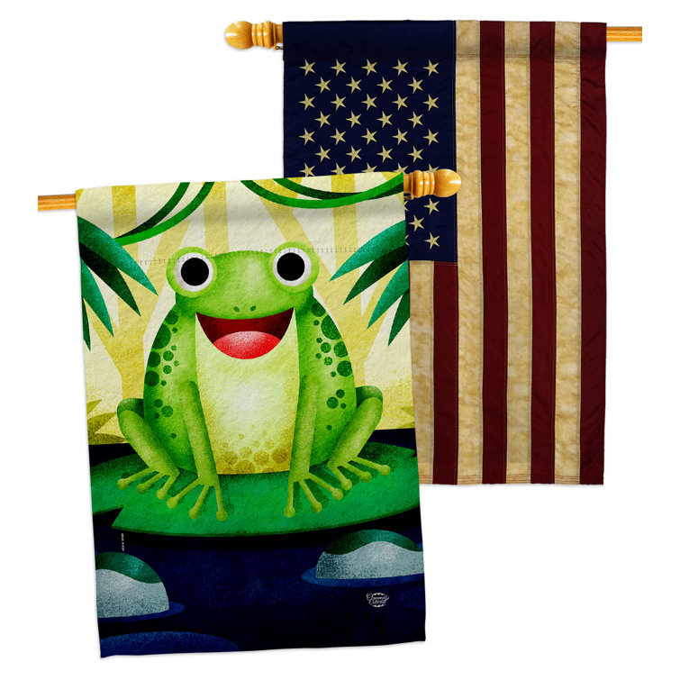 Ornament Collection Happy Frog Garden Flags Pack Bugs & Frogs Friends ...