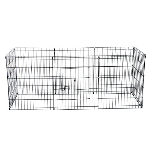 Archie & Oscar Chalk 61cm 8 Panel Indoor/Outdoor Metal Pet Pen ...