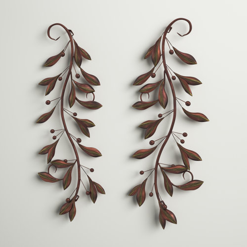 Andover Mills™ Traditional Plants & Flowers Wall Decor on Metal ...