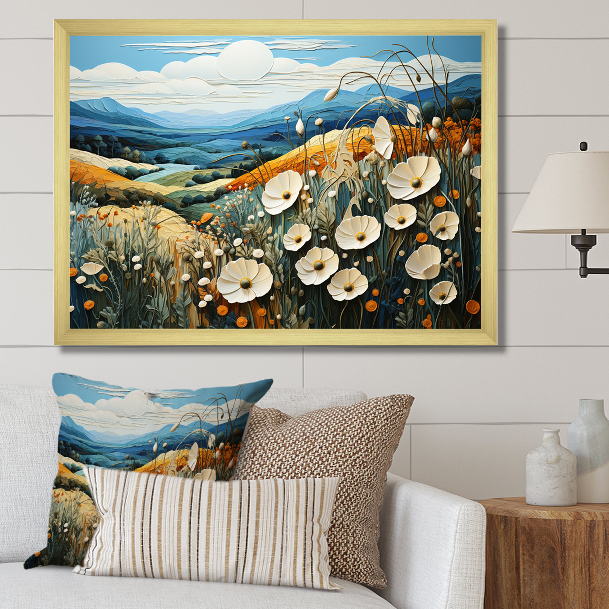 Millwood Pines Cool And Calming Flower Blooming Fields IV - Flower Wall ...