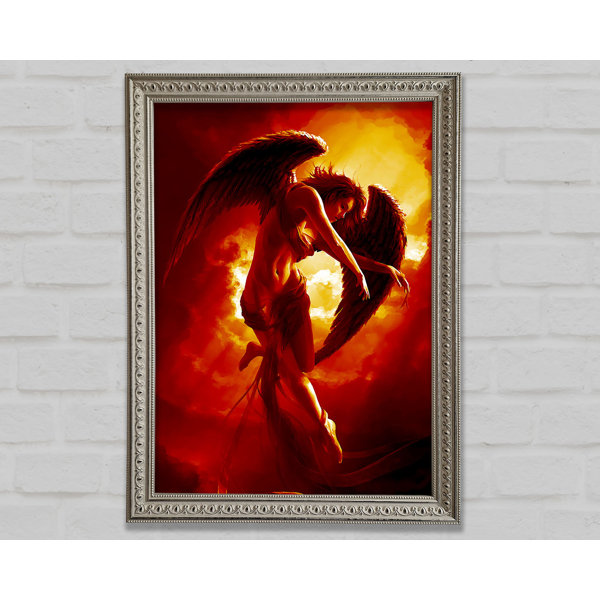 Happy Larry Red Guardian Angel Framed Print | Wayfair.co.uk