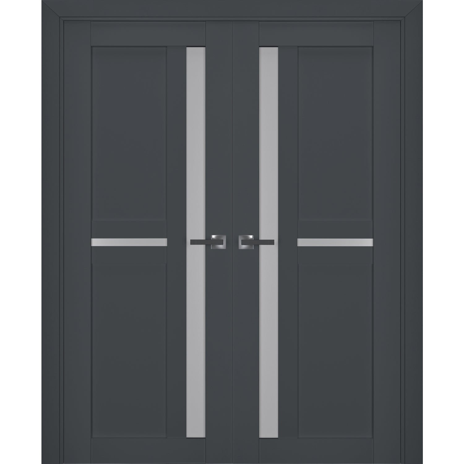 SARTODOORS Veregio Frosted Glass Panelled Wood French Doors - Wayfair ...