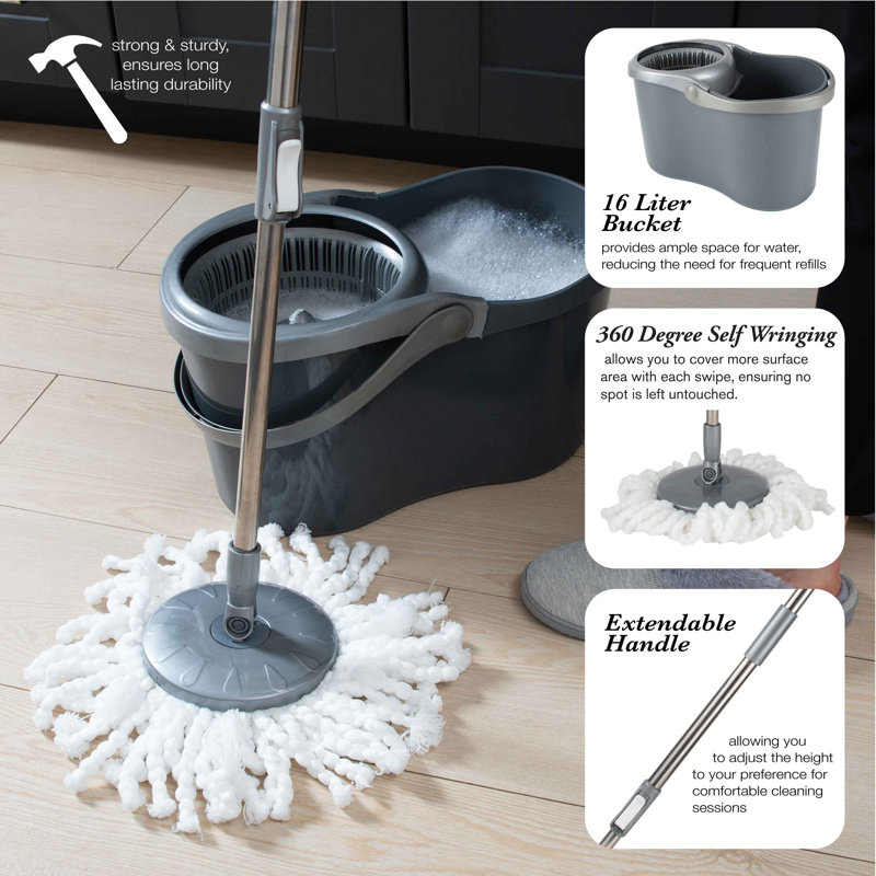 Simplify Self Wringing 2 Piece Mop Set | Wayfair
