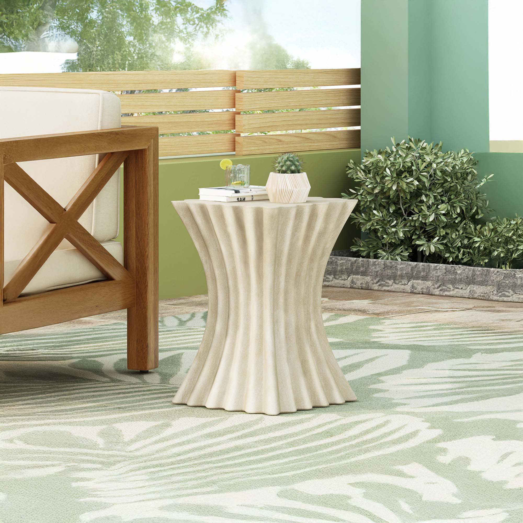 Ivy Bronx MGO Archaistic Wavy Side Table - Wayfair Canada