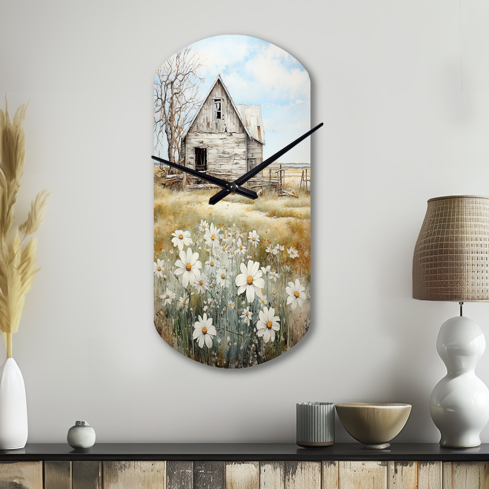 Design Art Farmhouse Quiet Retreat II - Cylinder Shape Large Farm 3D ...