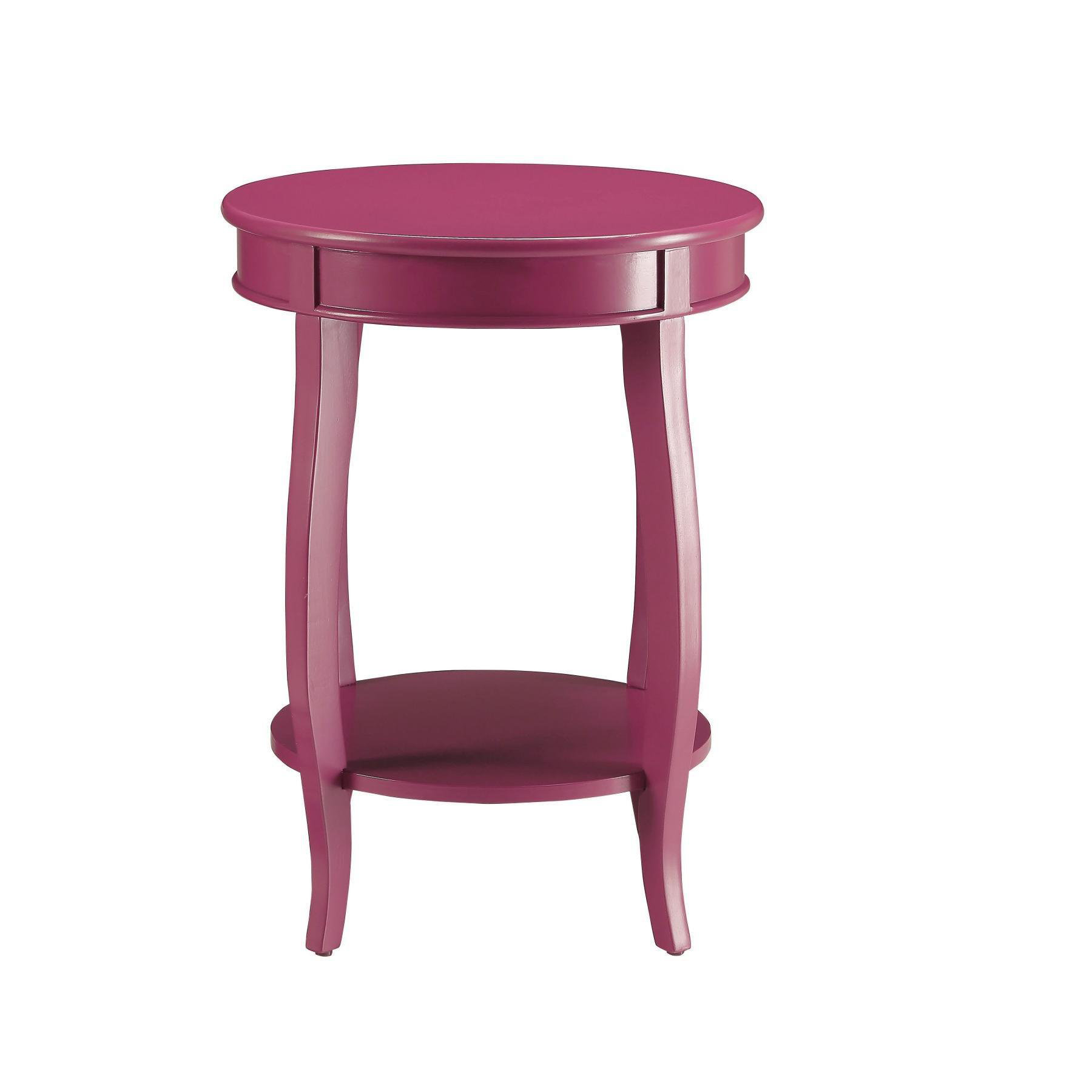 Red Barrel Studio® Aberta Purple color Accent Table with 1 Layer of ...