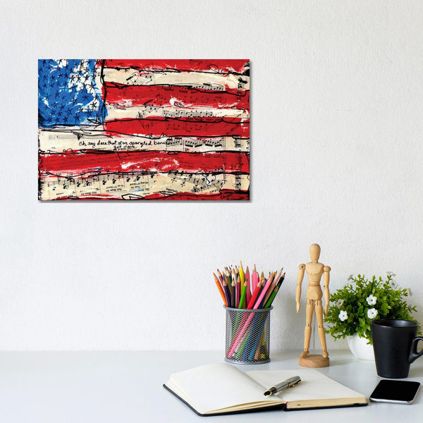 East Urban Home " Oh Say American Flag " by Elexa Bancroft Painting ...