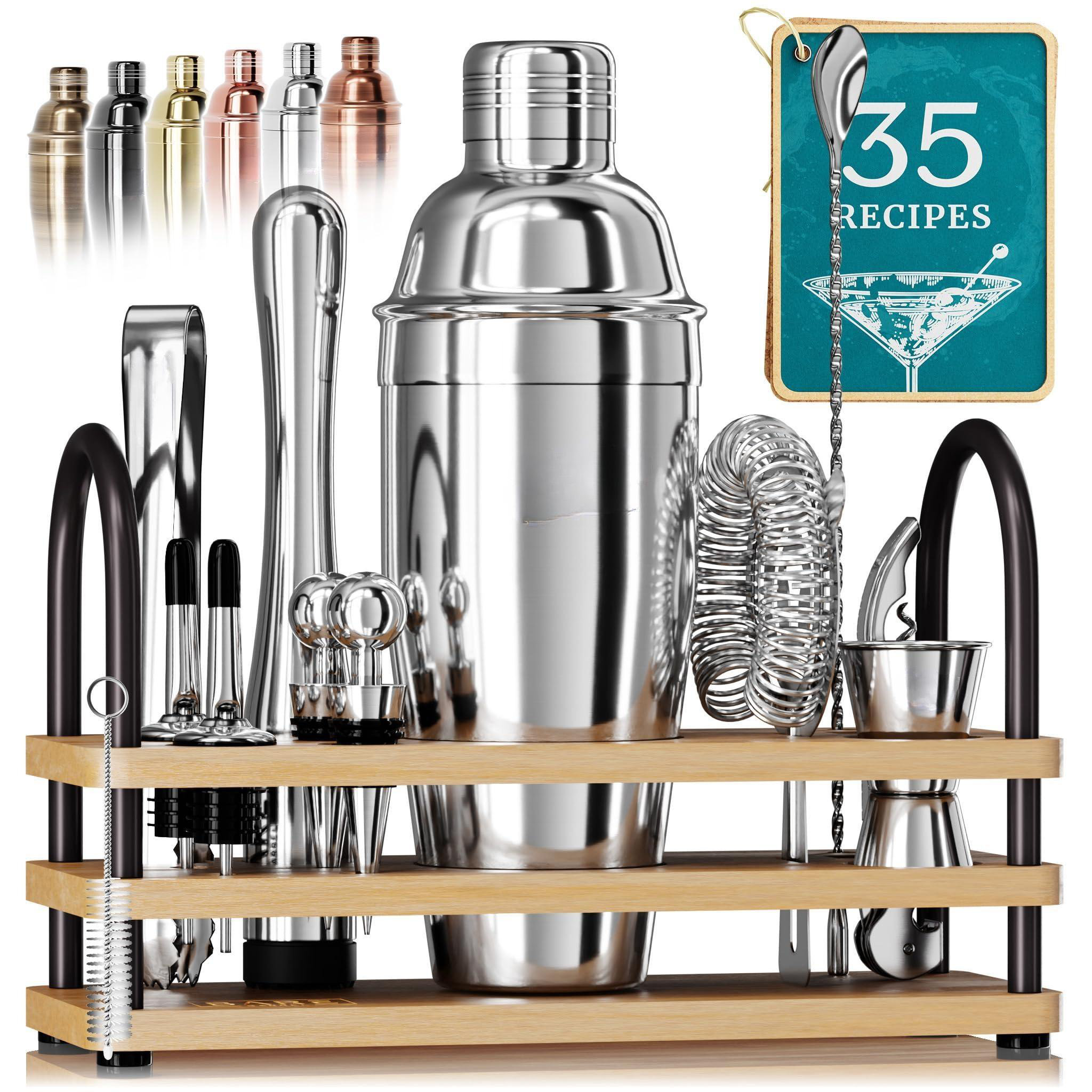 Mint Pantry Mixology Bartender Kit Bar Set | 14-Piece Cocktail Shaker ...