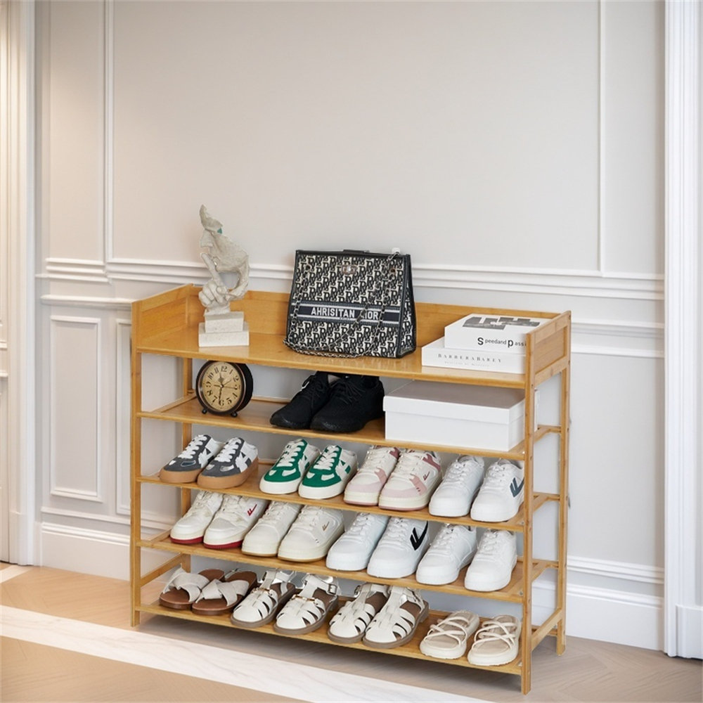 Latitude Run® Bamboo Shoe Rack, 5Th Floor Shoe Rack Storage In The ...