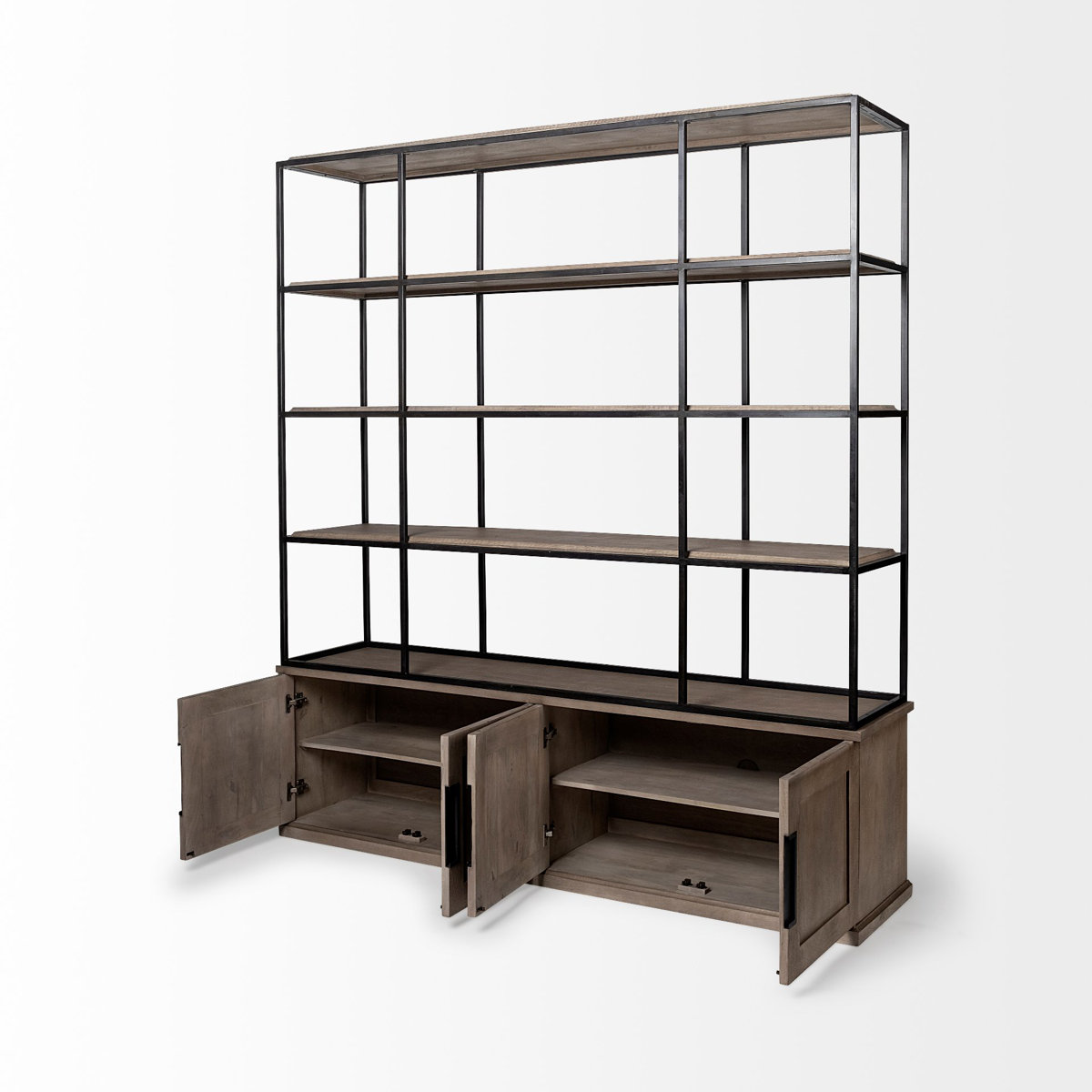 Birch Lane™ Alex 90" H x 81.5" W Solid Wood Standard Bookcase & Reviews ...
