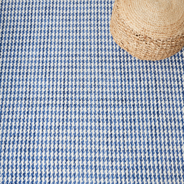 Latitude Run® Fultonville Hand Woven Wool And Cotton Houndstooth Rug ...