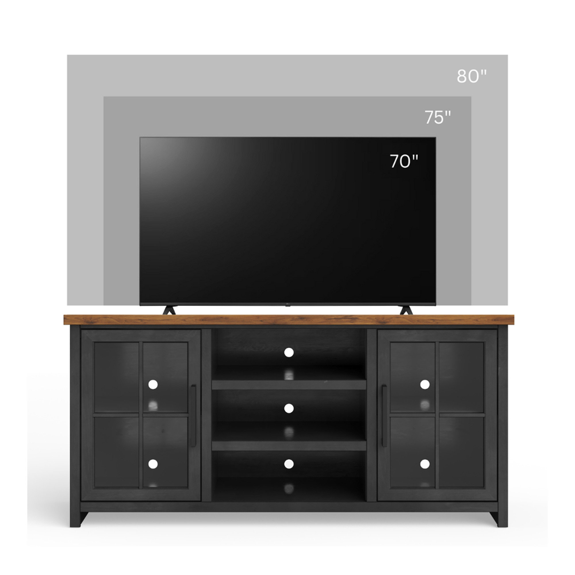 One Allium Way 67 Inch TV Stand Console For Tvs Up To 80 Inches, No ...