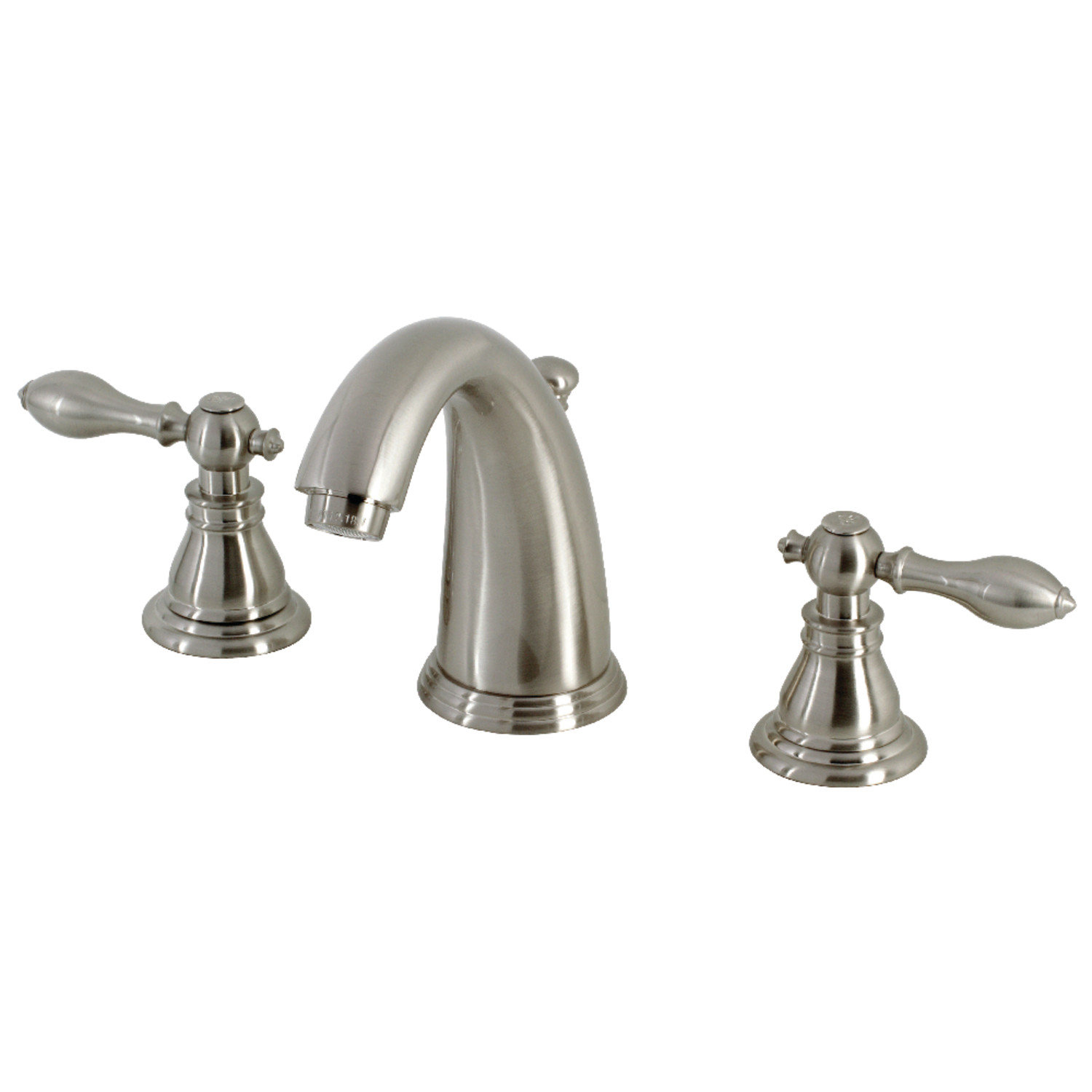 Kingston Brass American Classic Two-Handle 3-Hole Deck Mount Widespread ...