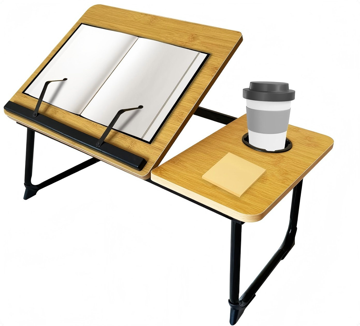 Corrigan Studio Bed Table Tray, Lap Desk, Book Holder For Reading Hands ...