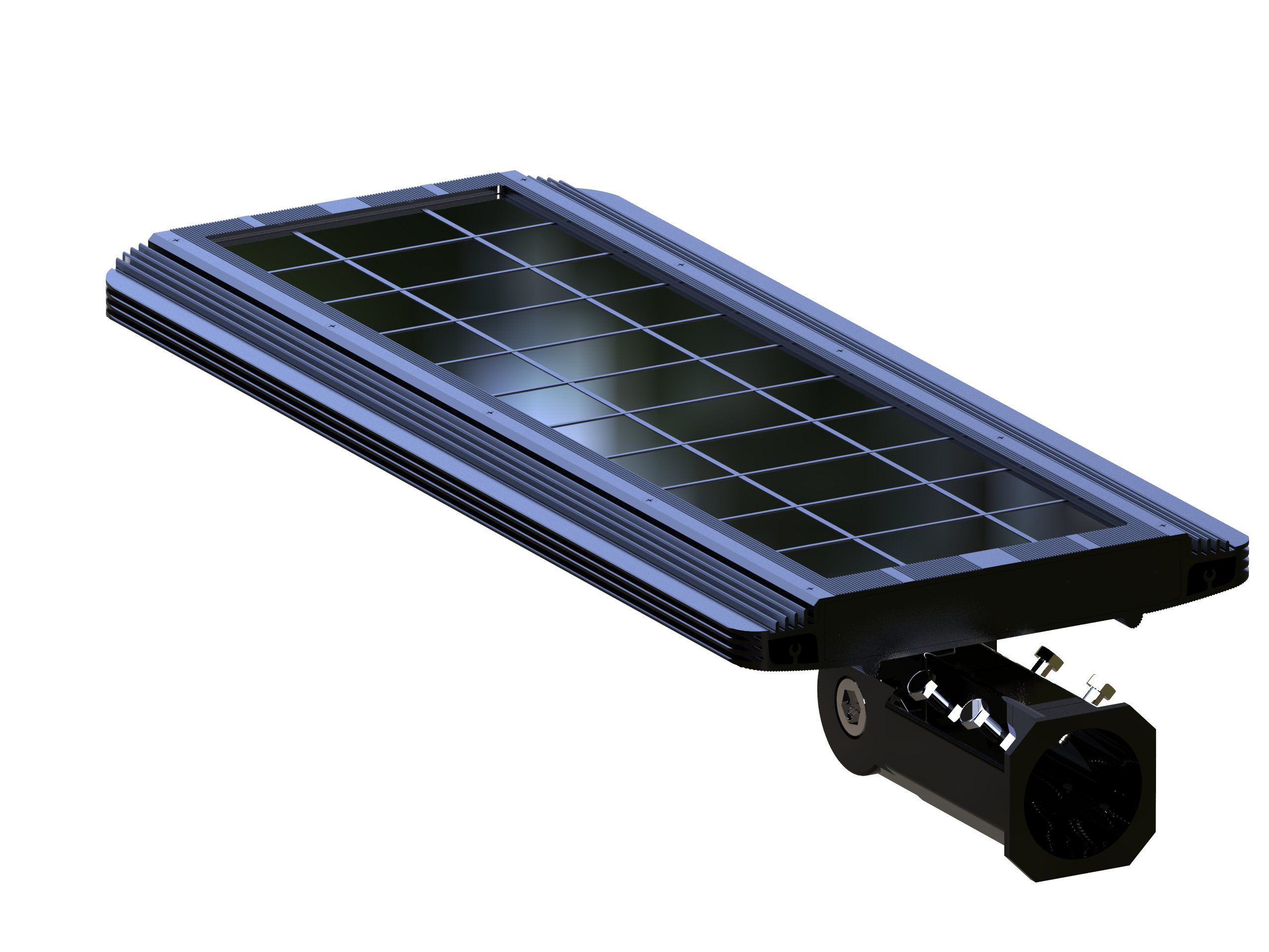 eLEDing Brown Aluminum, Solar Powered Integrated 30W/4800LM Daylight ...