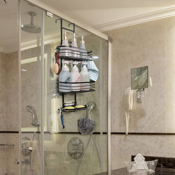 Rebrilliant Litch Suction Stainless Steel Shower Caddy | Wayfair