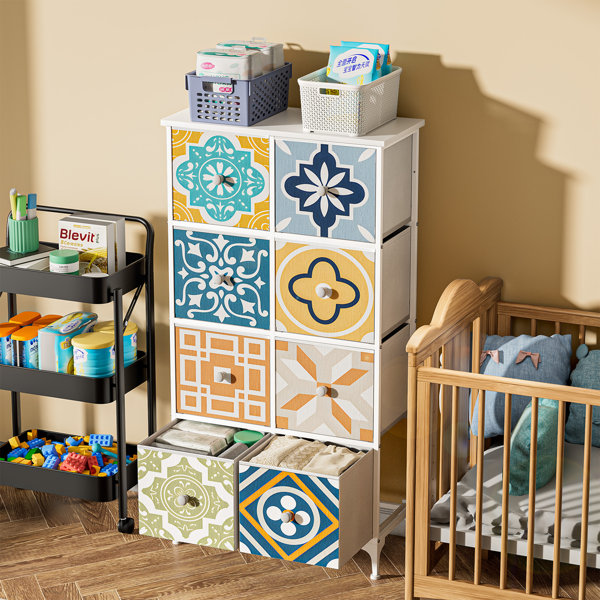 Bungalow Rose Momme Dresser for Bedroom 8 Drawer Dresser Tall Organizer ...