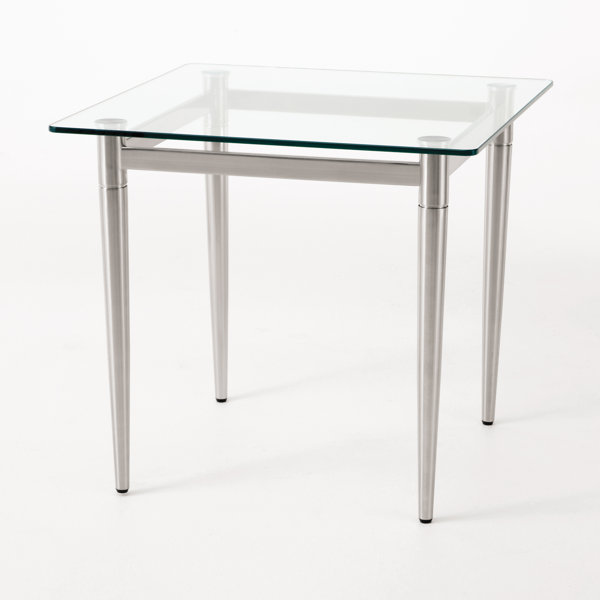 Lesro Ravenna Lounge Reception End Table 22x22" Glass Top & Reviews ...