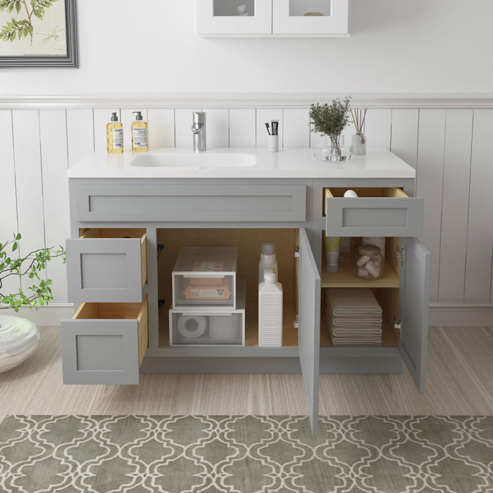 Home Beyond 51'' Single Bathroom Vanity Base Only | Wayfair