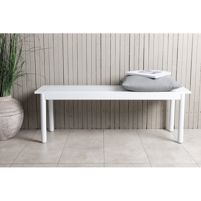 Ebern Designs Picknickbank Elizabeth-Marie aus Aluminium | Wayfair.de